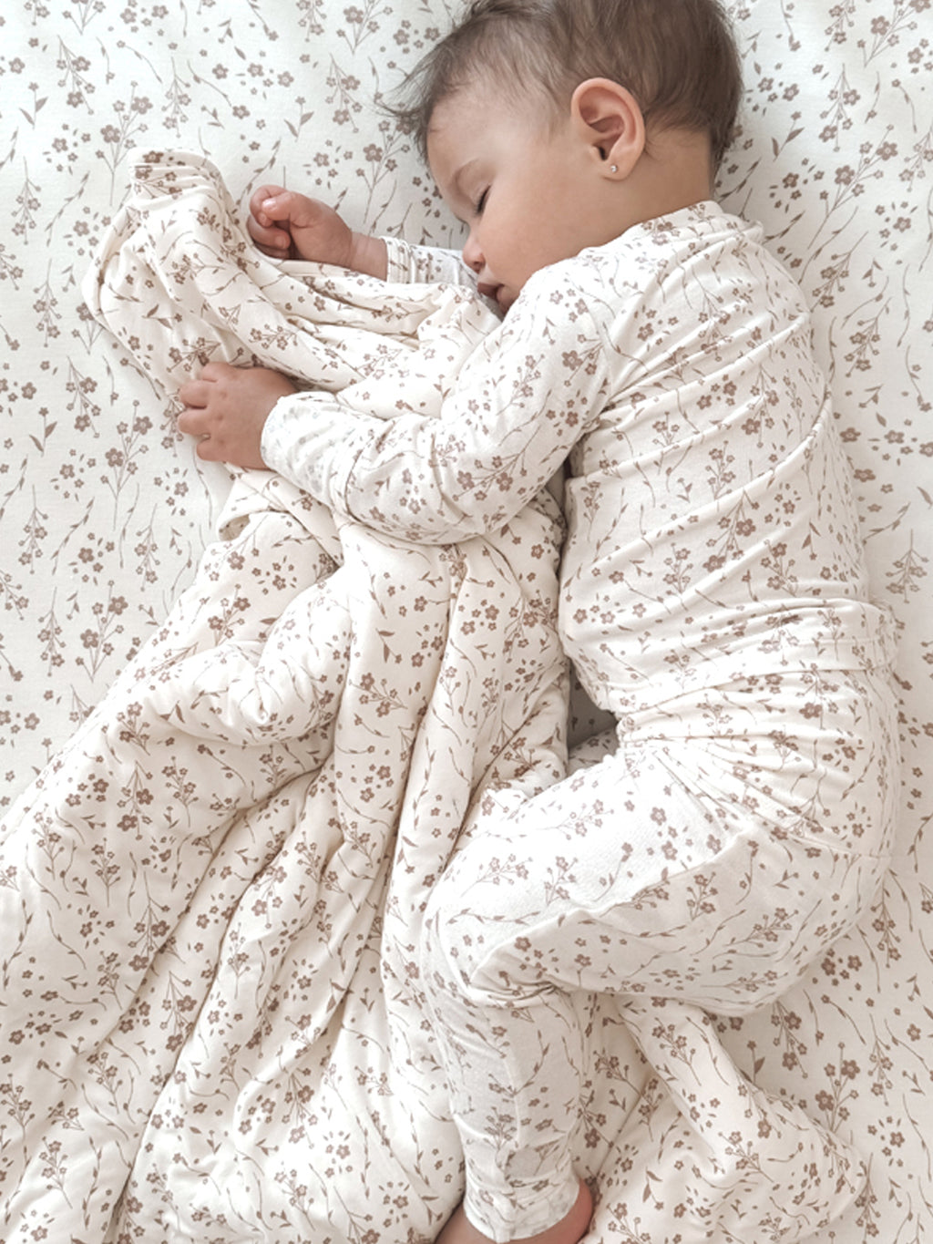 Posie Mauve 1.0 TOG Bamboo Viscose Baby Blanket | günamüna