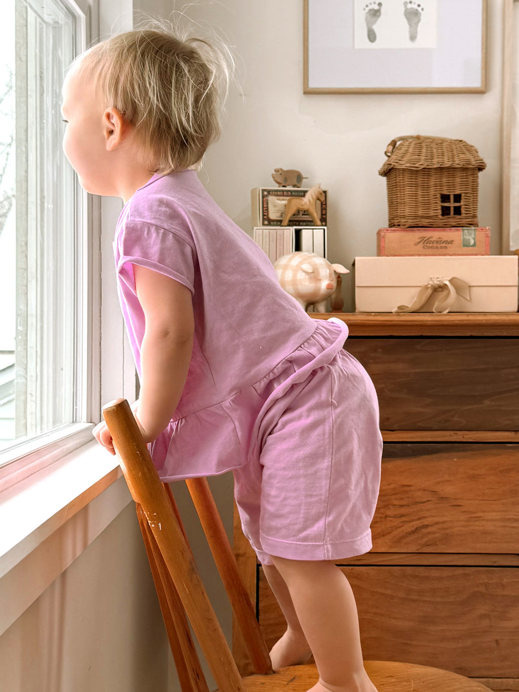 Lolli Pink Cotton Baby Ruffle T-Shirt & Short Set | günamüna